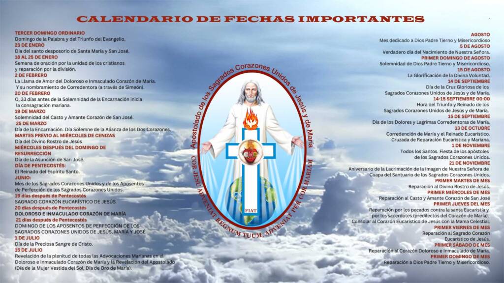 Fechas Importantes – APOSTOLADO DE LOS SAGRADOS CORAZONES UNIDOS DE ...